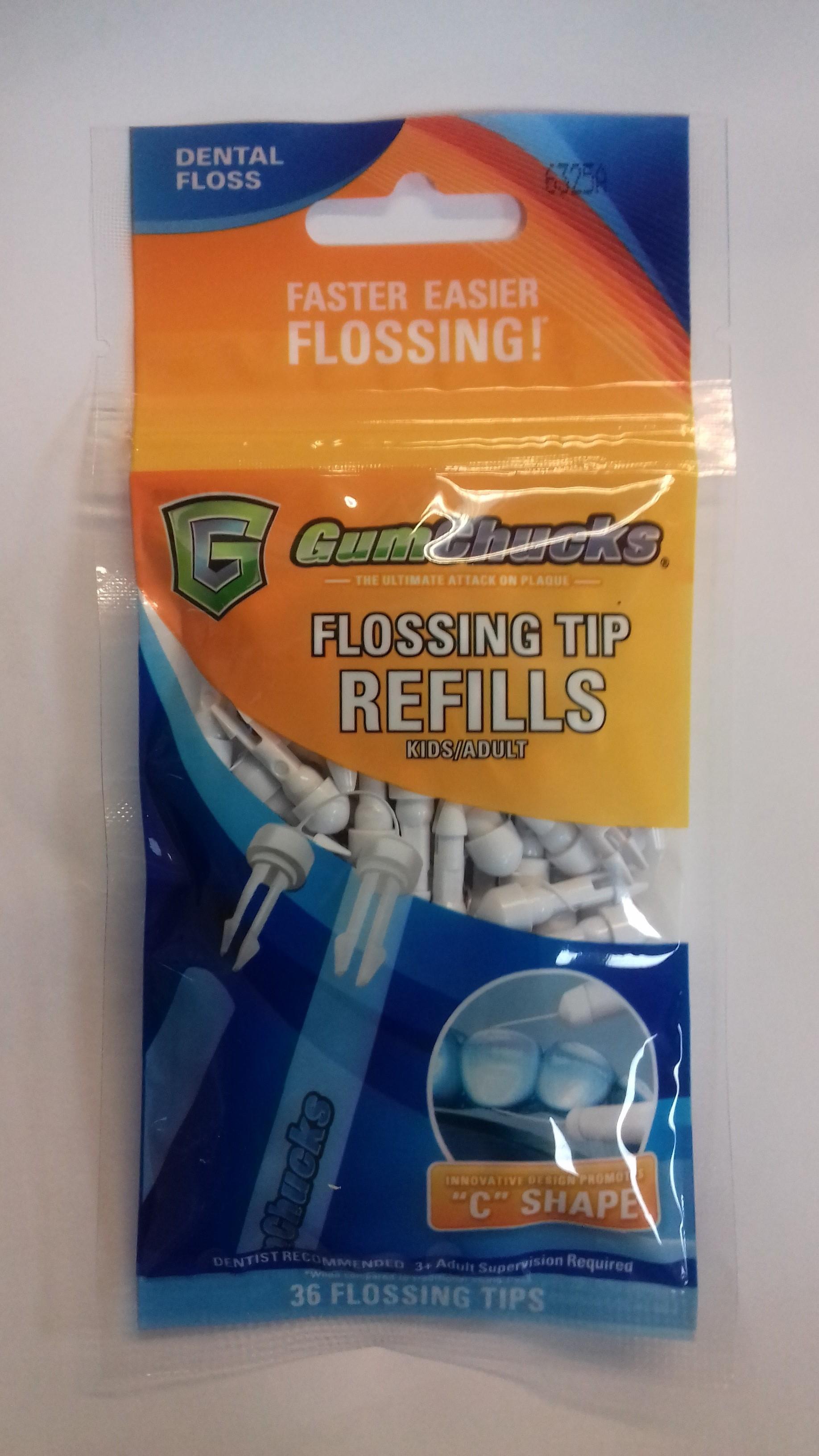 GUMCHUCKS FLOSS 30 PK REFILL TIPS - CTS Dental Supplies
